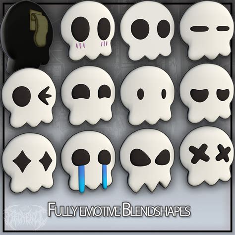 Skull Clip Pin For Vrchat By Beckenzi On Deviantart