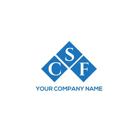 Csf Letter Logo Design On White Background Csf Creative Initials