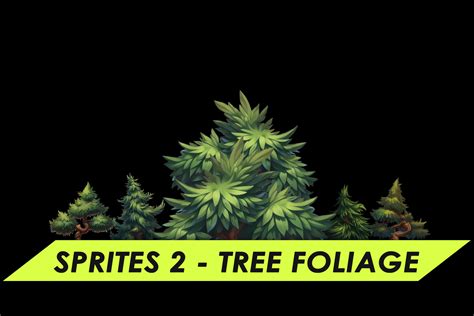 Stylized Sprites Vol 2 Tree Foliage 2d Textures And Materials Unity Asset Store