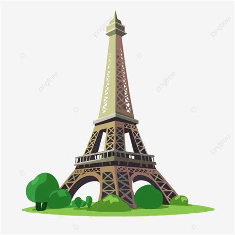 Eifel Tower Vector Sticker Clipart Cartoon Image Of An Eiffel Tower In