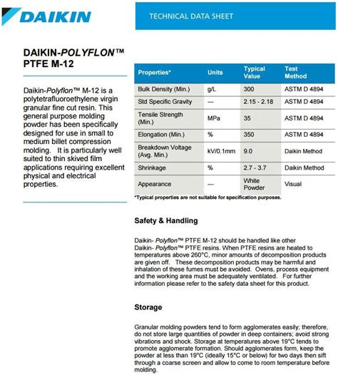 Daikin Polyflon Ptfe M 12 M 17 M 18 M12 M17 M18 Best Polytetrafluoroethylene Resin Buy 100