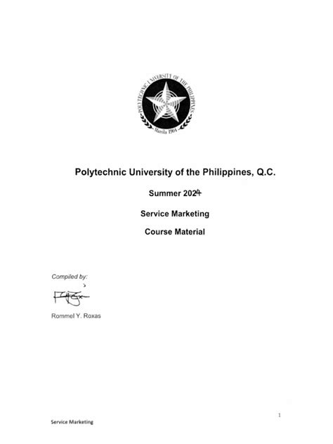 Services Marketing Instructional Material Pdf