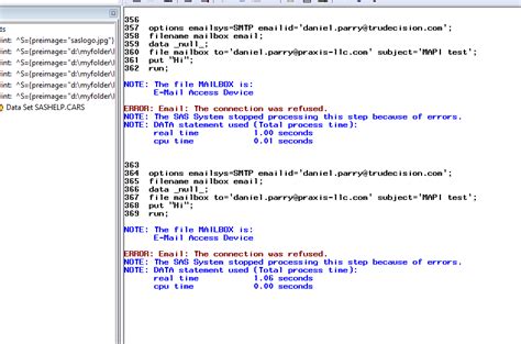 Sas Emails Connection Refused Sas Support Communities