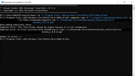 Business Central Signtool Error This File Format Cannot Be Signed Because It Is Not Recognized