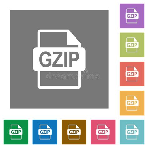 Gzip File Format White Icons In Round Glossy Buttons On Black