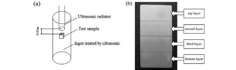 A Schematic Of The Sampling Location For Ultrasonic Grain Refinement Download Scientific
