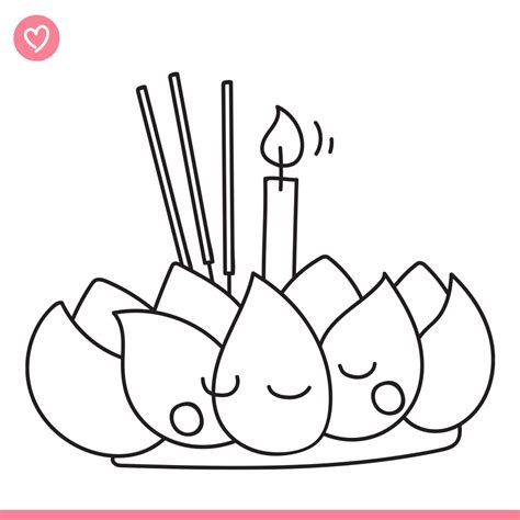 แจกฟรี ภาพระบายสี กระทงน้อยของหนู