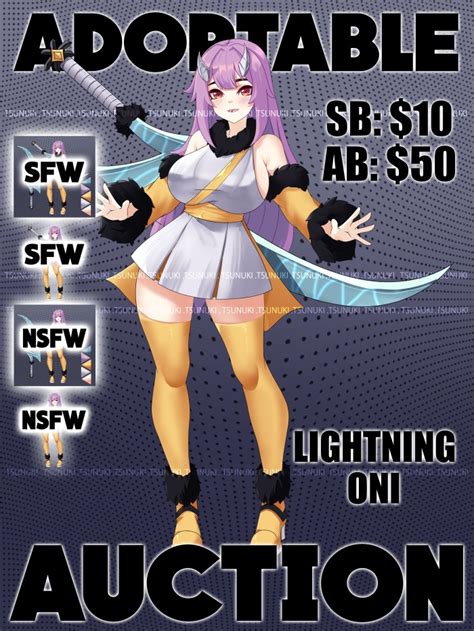 Lightning Oni Adoptable Ychcommishes