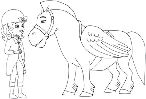 Sofia The First Coloring Pages Minimus And Sofia The First Coloring Page
