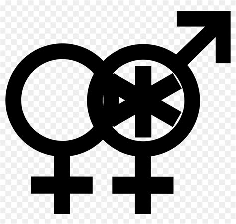 Venus Symbol Interlocked With A Nonbinary Man And Woman Symbol For