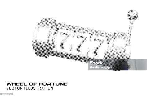 행운의 하프 톤 휠 포스터 배너 전단지 템플릿 벡터 일러스트 레이 션 게임 슬롯 개념 카지노와 노름 기업을 위한 원형 망칠 모양 가능성에 대한 스톡 벡터 아트 및 기타