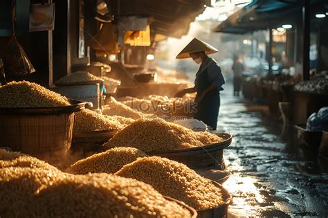 농민 시장에서 쌀