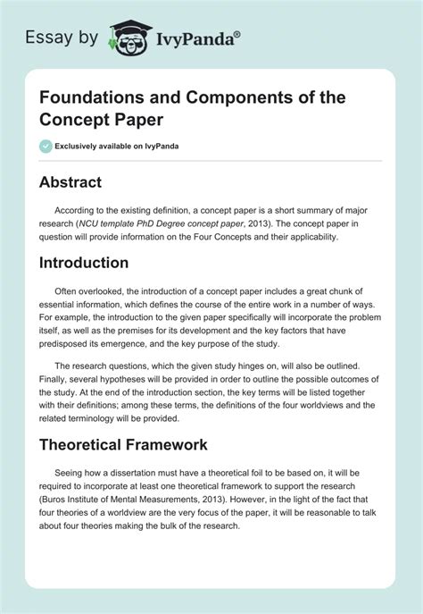 Concept Paper Outline