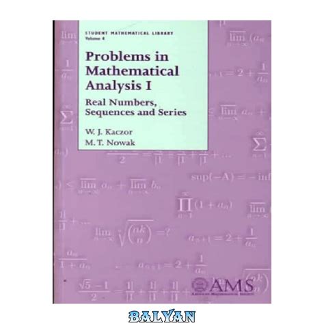 دانلود کتاب Problems In Mathematical Analysis I Real Numbers Sequences And Series بلیان