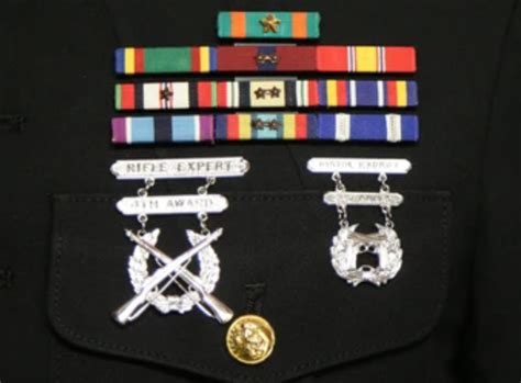 Enlisted Blue Dress B Ribbons And Badges Blue Dress Usmc Uniform Guide