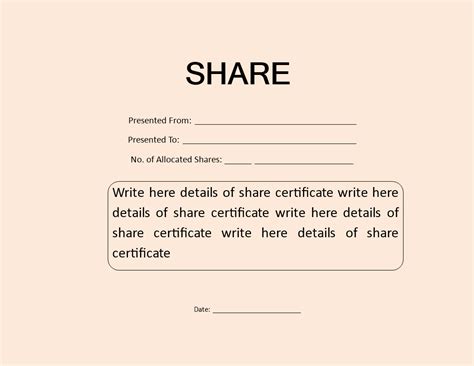 Share Certificate Word How To Make A Share Certificate Word Download This Share Certificate