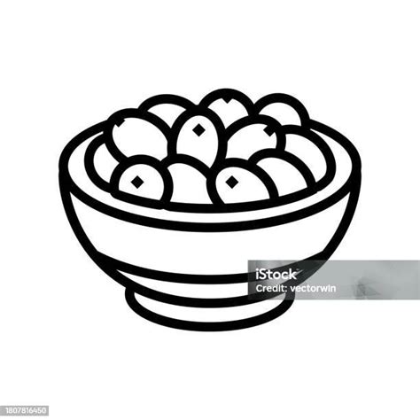 Kalamata 올리브 그리스 요리 선 아이콘 벡터 일러스트 레이 션 고기에 대한 스톡 벡터 아트 및 기타 이미지 고기