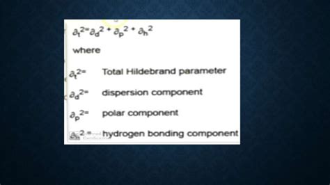 Ideal Solubility Parameter Solubility Of Drug Part 2 Pptx