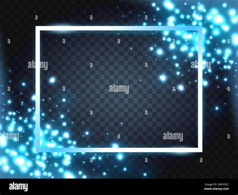 Blue Rectangle With Blinding Spark Vector Illustration Stock Vector