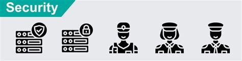 premium vector security vector icons pack