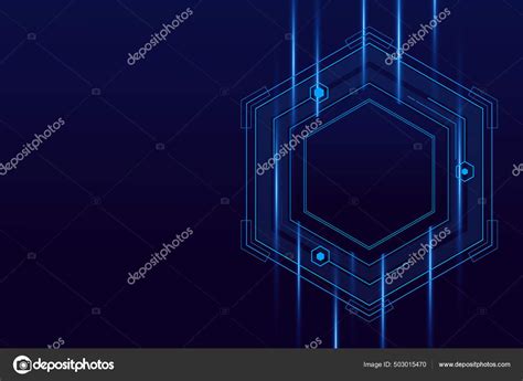 Vector Sci Hexagonal Futuristic Pattern Innovation Future Technology Background Stock Vector By