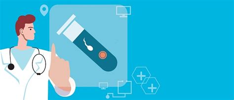 Ivf 시험관 플랫 벡터 스톡 일러스트레이션 또는 복사 공간 템플릿 및 터치 스크린 터치 스크린과 체외 수정이 있는 불임 의사 개념에 대한 스톡 벡터 아트 및 기타 이미지