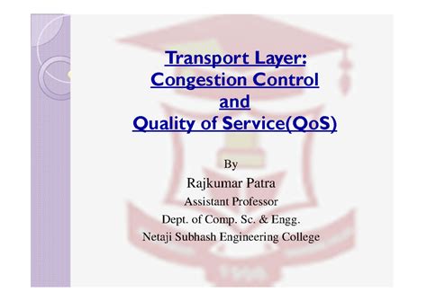 L27 Transport Layer Congestion And Qos Transport Layer Congestion Control And Quality Of