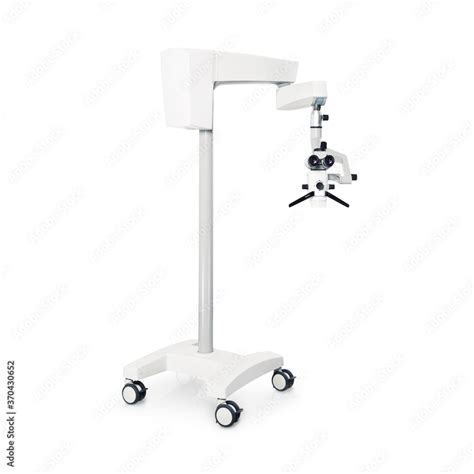 Surgical Microscope Isolated On White Background Operating Microscope For Neurosurgery Medical