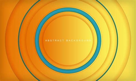 Premium Vector Abstract Circle Papercut Layer Background With Orange And Blue Color Modern