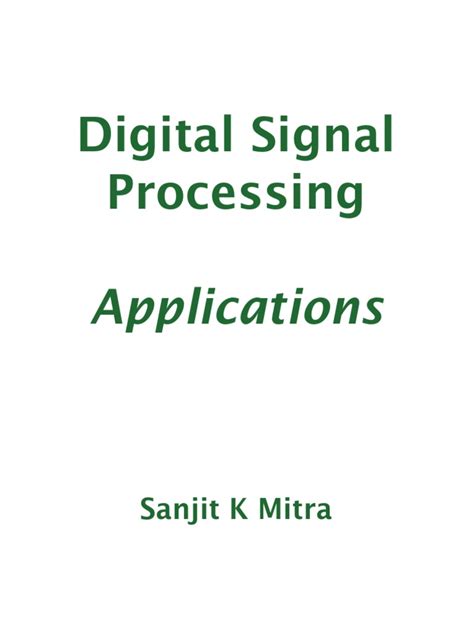 digital signal processing applications pdf