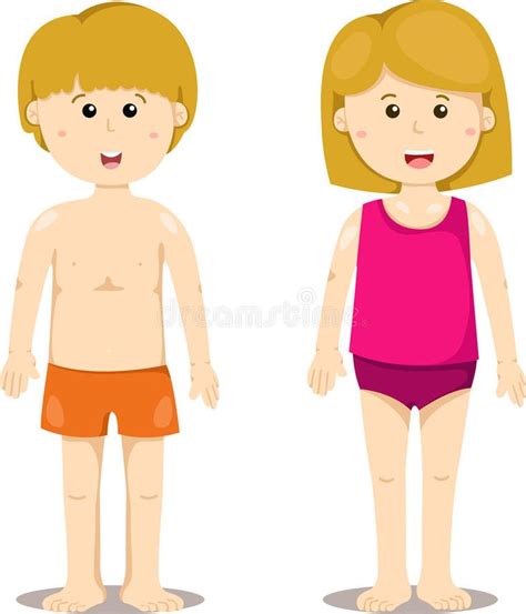 Illustration Of Boy And Girl Standing Royalty Free Illustration Boy