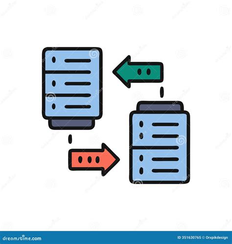 Innovative Data Replication Design Icon Stock Illustration