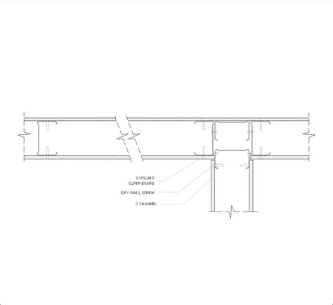 Gypsum Board Cad Block