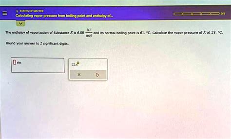 solved texts o states of matter calculating vapor pressure from