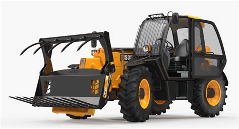 3d Hydraulic Telehandler Forklift Jcb 535 Clean Rigged 3d Molier