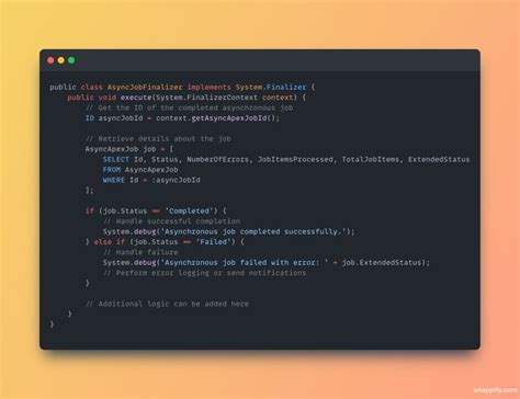 Salesforce Apex Asynchronousapex Transactionfinalizers