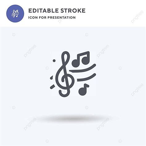 Flat Music Icon On White Background Vector Bass Key Vector Vector