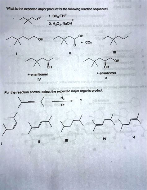 What Is The Expected Major Product For The Following Reaction Sequence