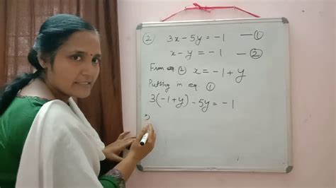 class x pair of linear equations in two variables substitution
