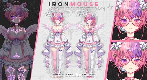 Ironmouse Vshojo Drawn By Hen Tie Danbooru