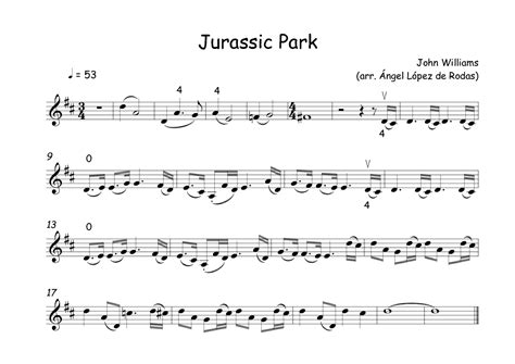 Jurassic Park Arr Ángel López De Rodas By Ampichino Sheet Music For