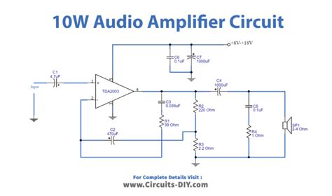 Tda2003 10w Audio Amplifier Circuit