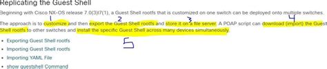 An Engineer Deploys A Custom Guest Shell Rootfs On A Nexus 9000 Series