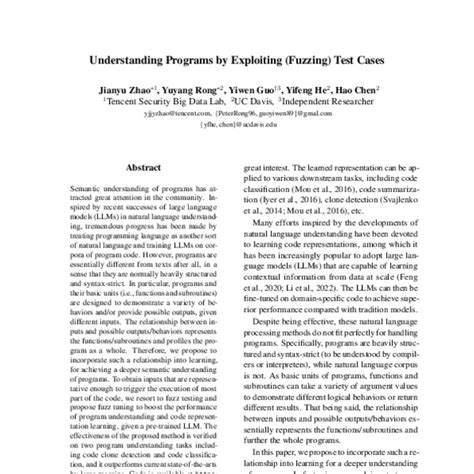 Understanding Programs By Exploiting Fuzzing Test Cases Acl Anthology