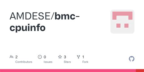 GitHub AMDESE Bmc Cpuinfo