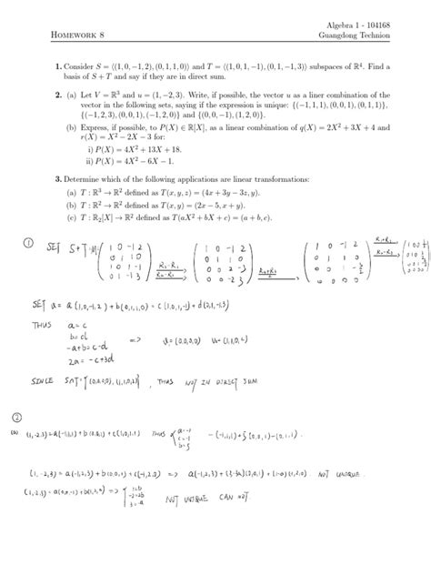 Algebra Hw8 Pdf Algebra Functions And Mappings