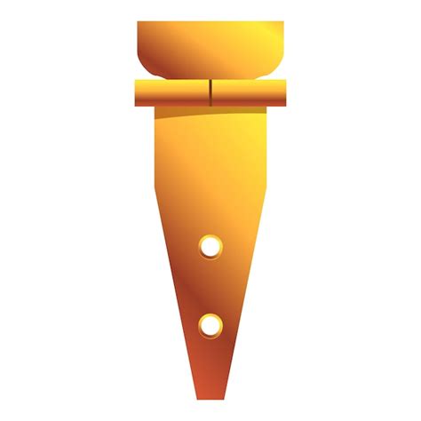 Premium Vector Golden Metal Hinge Connecting Two Objects Together