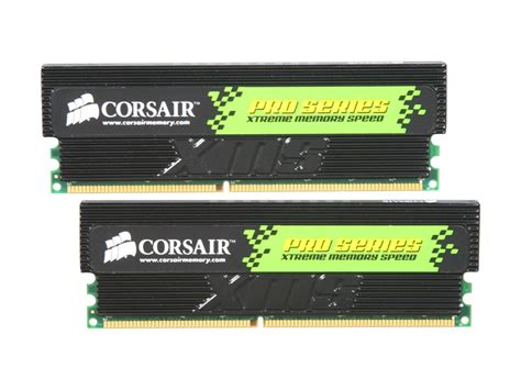 CORSAIR XMS 2GB 2 X 1GB DDR 400 PC 3200 Dual Channel Kit Desktop Memory Model TWINX2048