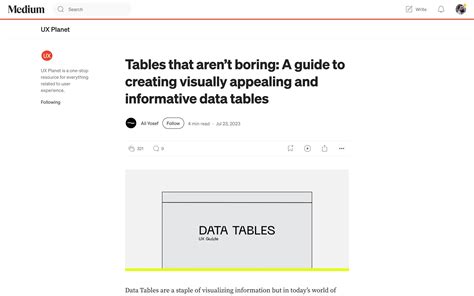 Tables That Arent Boring A Guide To Creating Visually Appealing And