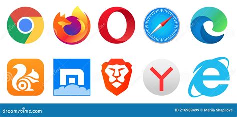 Set Of Popular Logo Internet Browsers Editorial Stock Image Illustration Of Icon Explorer